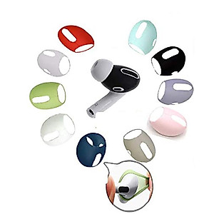 Zotech Fit in The case Covers Compatible with Airpods Pro 1st & 2nd Gen Anti-Slip Silicone Soft Covers 10 Pairs (Black, White, Clear, Purple, Green, Blue, Pink, Red, Navy & Grey)