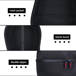 khanka Hard Travel Case Replacement for Sony PlayStation VR 2, Carrying Case with Shoulder Strap and Lens Protector Cover, Compatible for PSVR2 Controller and PSVR2 Headset (Black)