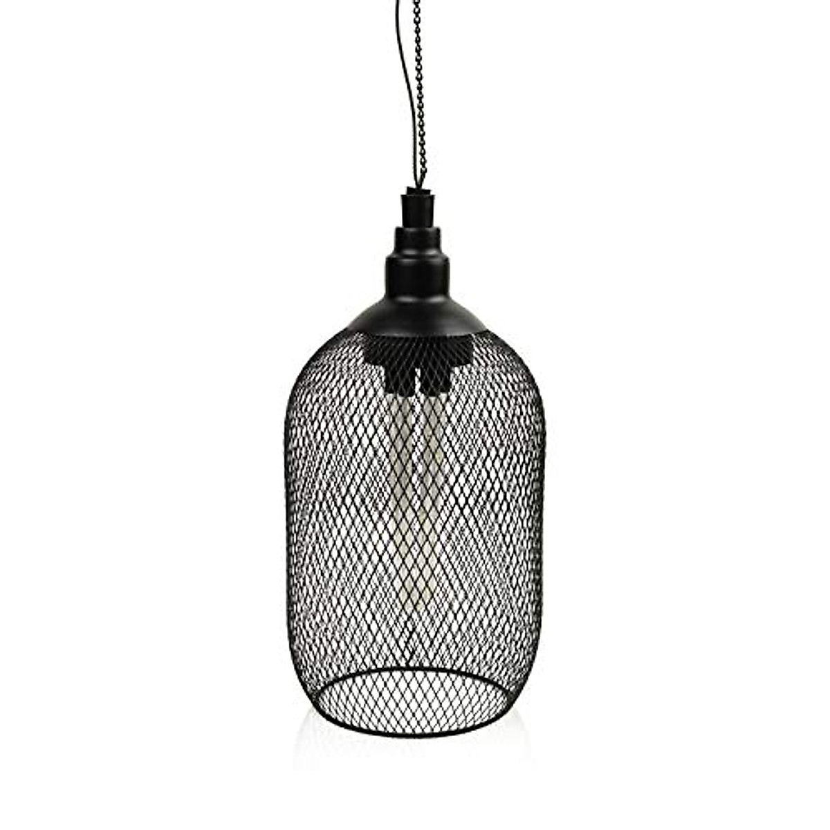 Alpine Corporation QTT391SLR-TM Solar Hanger w/White LED Light, 12", Black