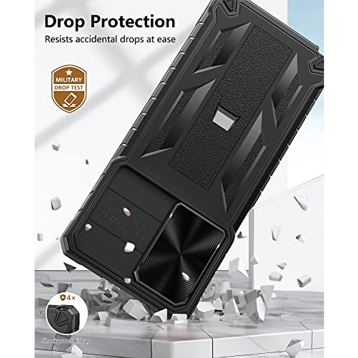 for Motorola Moto G-Stylus 4G-2022 Case: Military Grade Drop Proof Protective Rugged TPU Matte Shell | Thin Shockproof Durable Protection Tough Cell Phone Cover with Built-in Kickstand (NOT 5G)