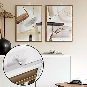 AIERSA 13 Pack Wall Hooks for Hanging,Screw Free Sticker for Mount Wall Shelf, 2 in 1 Reusable Adhesive Hooks Heavy Duty, Waterproof Rustproof and Oilproof for Kitchen, Bathroom, Home, Office(16mm)