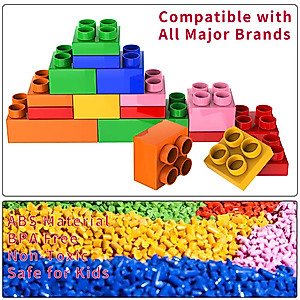 GARUNK 150 Piece Classic Big Building Bricks | Large Toy Blocks | Compatible with Most Major Brands, STEM Educational Toy Large Building Bricks Set for All Ages, Birthday Gift for Boys & Girls
