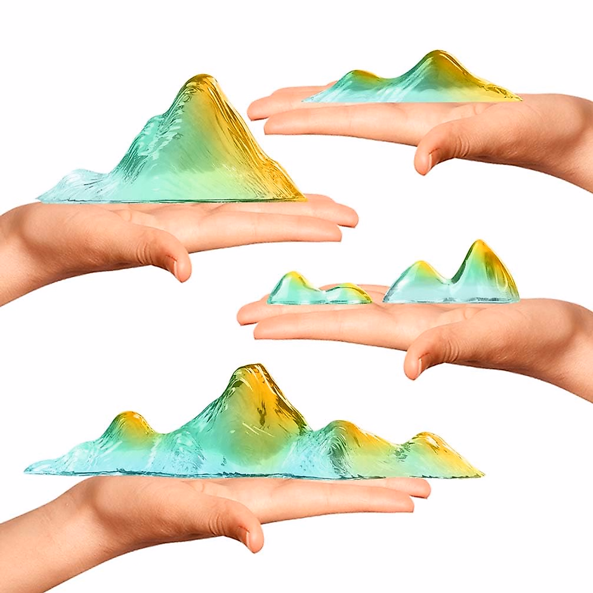 Mountain Epoxy Resin Silicone Molds Set Diorama Landscape, Rockery, Paperweight, Polymer Clay Project 5-Count Length 1.8-9inch