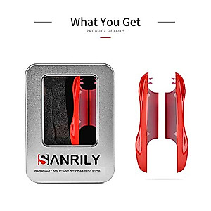 SANRILY Samrt Key Fob Replacement Cover for Porsche Cayenne 911 Taycan Panamera 2020 Keyless Entry Remote Key Case ABS Plastic Key Protector Shell Silver