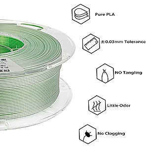 R3D PLA Filament 1.75mm, 3D Printer Filament (Dual-Color Silk Spring)