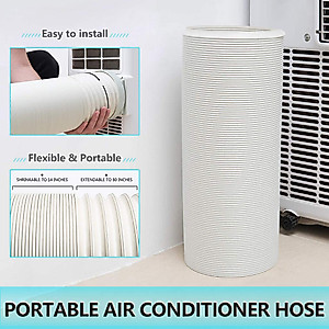 Air Conditioner Hose, Portable Exhaust Vent Hose with 5.9" Diameter, Counterclockwise AC Hose Length up to 80"