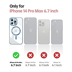 Meifigno Candy Mag Series Designed for iPhone 14 Pro Max Case, [Compatible with MagSafe & Full Camera Lens Protection] for Women Girls, Soft Magnetic Case for iPhone 14 Pro Max 6.7’’, Blue