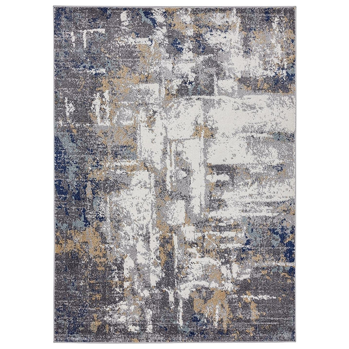 LUXE WEAVERS Gray 8 ft.x 10 ft Hampstead Abstract Area Rug