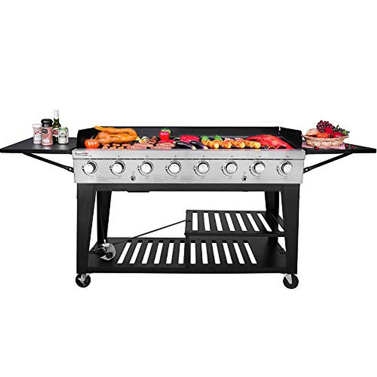 Royal Gourmet Event 8-Burner BBQ Propane Gas Grill with Cover, Picnic or Camping Outdoor
