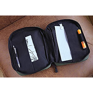 Compass Bible Cover, Zippered, with Handle, Nylon, Green, Large