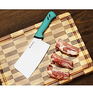 YOUSUNLONG Chopping Knife - 8 Inch Meat Cleaver and Vegetable Kitchen Knives - Premium High Carbon Molybdenum Steel Blade - Razor Sharp - Ergonomic & Non-slip Handle