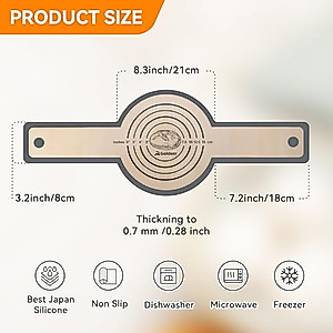 Silicone Bread Sling for Dutch Oven- Double Thickness Platinum Silicone –Reusable Non-Stick & Easy Clean Silicone Bread Baking Mat with Extra Long Handles, Easy and Stable to Transfer Sourdough Bread