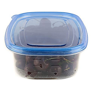 EcoQuality [3 PACK] 64oz Rectangular Oblong Plastic Reusable Storage Containers with Snap On Lids - Airtight Stackable Reusable Plastic Food Storage, Leak-Proof, Meal Prep, Lunch, Togo, BPA-Free