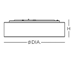 Aspect ALDF2032LAJD1GY Ashland LED Flush Mount, 20", Grey Linen