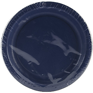 Creative Converting Touch of Color 24 Count Paper Lunch Plates, Navy