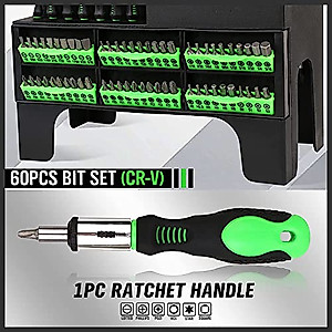 SWANLAKE 118PCS Magnetic Screwdrivers Set With Plastic Ranking,Tools For Men