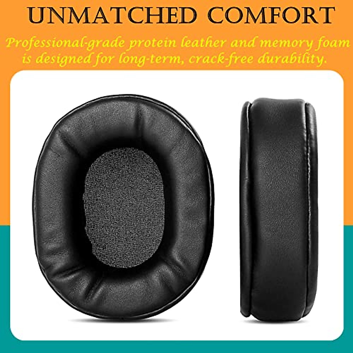 TaiZiChangQin SHP 2600 Upgrade Ear Pads Memory Foam Cushion Replacement Compatible with Philips SHP2600 SHP-2600 Headphone ( Protein Leather Earpads )