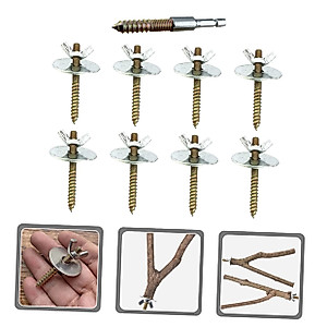 Balacoo 2 Sets Stand Bar Accessories Bird Stand Fixator Birdcage Supplies Hamster Springboard Screws Bird Nest Screws Nut Dog Eye Wipes Hamster Supplies Nuts Metal Chinchilla Screw Bit