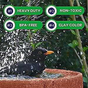 Erva D14CL 14 in. dia. Bird Bath Plastic Dish; Terra Cotta