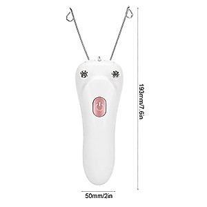 Cordless Electric Facial Threading Hair Removal for Women, Rechargeable Facial Cotton Threading Hair Shaver Hair Removal Beauty Epilator Trimmer for Fast Removing Very Fine Vellus Hair on Face & Chin