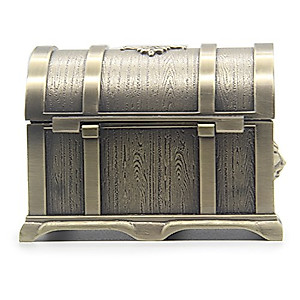 AVESON Rectangle Vintage Metal Treasure Chest Trinket Jewelry Box Gift Box Ring Case for Girls Ladies Women, Medium, Bronze