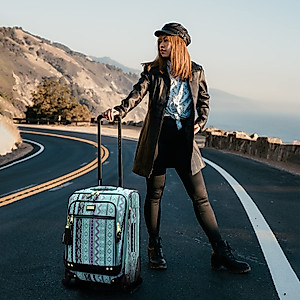 Steve Madden Designer Luggage Collection - Expandable 24 Inch Softside Bag - Durable Mid-sized Lightweight Checked Suitcase with 4-Rolling Spinner Wheels (Legends Turquoise)
