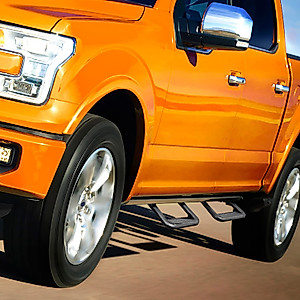 Bully BBS-1103 Truck Black Powder Coated Side Step Set, 2 Pieces (1 Pair), Includes Mounting Brackets - Fits Various Trucks from Chevy (Chevrolet), Ford, Toyota, GMC, Dodge RAM and Jeep