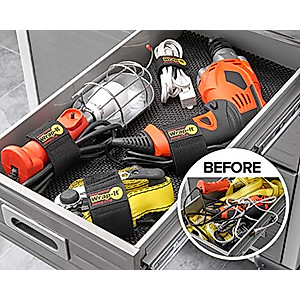 Wrap-It Storage Super-Stretch Straps, 12" (8 Pack) - Elastic Hook and Loop Cinch Straps - Reusable Extension Cord Organizer, Cable Ties, Hose Storage, Accessories Holder for Garage Organization