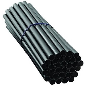 100 Giant Black Smoothie Drinking Straw 10" BLACK Wide Width for Milkshake Frozen Drink