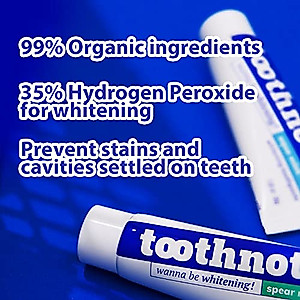 2PC Natural Whitening Toothpaste for Sensitive Teeth (3.52 fl oz) - Removes Coffee Stains, 99% Organic Ingredients, No Artificial Color, No SLS, No Gluten (New Aqua Mint)