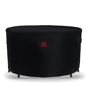 Turtle Life Patio Furniture Sets Cover,Heavy Duty Round Outdoor Dinning Table and Chairs Cover,No Fading Away Within 2 Years,Black,Dia 72" x 29" H