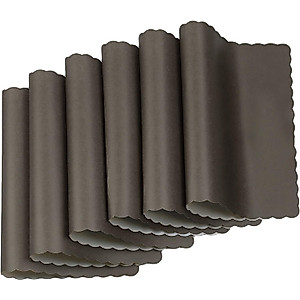 Paper Placemats - Disposable - Scalloped Edge (Black, 100)