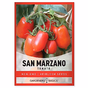 San Marzano Tomato Seeds For Planting Heirloom Non-GMO Seeds For Home Garden Vegetables Makes a Great Gift For Gardening by Gardeners Basics