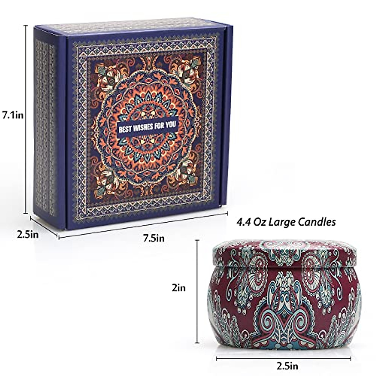 4 Pack Scented Candles Gifts for Women,120H Burning Aromatherapy Stress Relief Candles Birthday Gifts for Women,Ideal Candles Gifts Set Mother's Days Gifts for Her