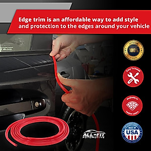 All-Fit Automotive Car Door Edge Protector – Universal DIY Edge Trim to Prevent Scratches & Dings – Flexible Adhesive Molding Trim for Cars, Trucks & SUVs (10 Ft)
