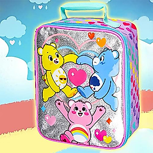 Carebears Lunch Tote Clear Design With Iridescent Underlay Lunch Bag Box