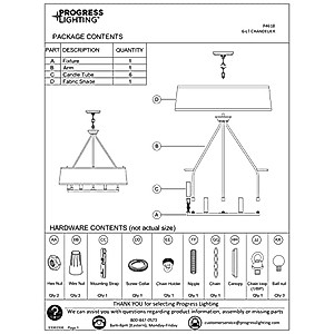 Cherish Collection 6-Light White Linen Shade Coastal Chandelier Light Brushed Nickel