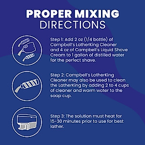 Campbellâ€™s Original LatherKing Machine Cleaner Solution, Cleaner for Hot Lather Machine, Professional Shaving Supplies and Equipment, 8 Ounces