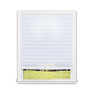 Redi Shade No Tools Original Light Filtering Pleated Fabric Shade White, 36 in x 72 in, 1 Pack