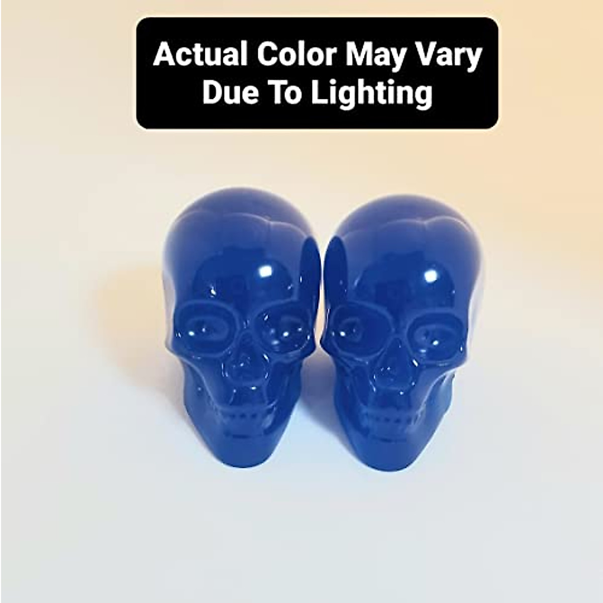 Blue Skull Cabinet Knobs/Drawer Knobs (Black Light Activated) (Set of 2)