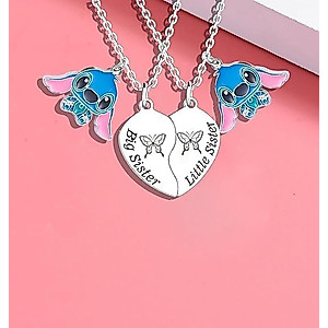 Aoxstno Best Friend Friendship Matching Necklace (Sister 1)