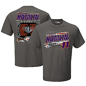 Checkered Flag Sports Denny Hamlin 2023 Cup Series Schedule T-Shirt Gray Medium