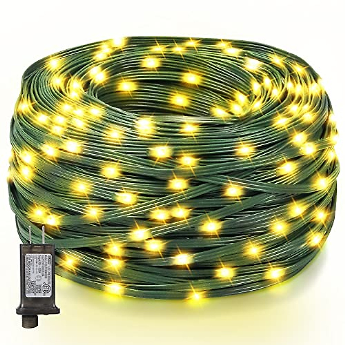 IForSoo Christmas Lights Outdoor, 33ft Outdoor LED String Lights ,8 Modes for House Yard Wedding Garden