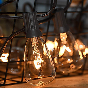 Romasaty 25-Pack ST35 Light Bulbs Replacement Edison Clear Bulbs -5 Watts C7/E12 Screw Base for Indoor/Outdoor Patio String Lights