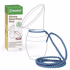haakaa Silicone Strap Suitable for Gen.1/2/3 Haakaa Manual Breast Pump Prevent Breast Pump from Falling Off During Use (Bluestone Color) -1pc