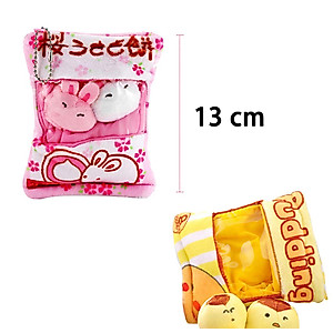 Soft Stuffed Lovely Simulation Snack Plush Toys Baby Mini Cartoon Rabbit Puppy Bag Toy Dog Pudding Throw Pillow 2 Pack , Small