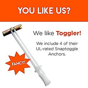 Steel Stud TV Mounting Kit for Tilt & Low Profile TV Mounts - Includes 4 Snaptoggle Anchors, Steel Drill Bit and TV Mounting Hardware