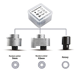 Cordless Car Buffer Polisher Kit 12V W/ 2 Batteries Fast Charger With Rotary,3mm and 12mm Random· 3 Functions Orbital Polisher Head Nano Mini Car Polisher