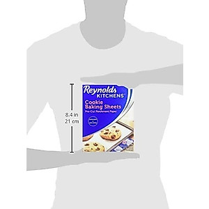 Reynolds Kitchens Cookie Baking Sheets, Pre-Cut Parchment Paper (22 Sheets, Pack of 2)