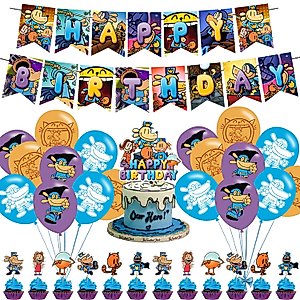 Dogs-M Birthday Party Decorations, Dogs Party Supply Set for Kids, Men and Girls Boys with 1 Happy Birthday Banner Garland , 13 Cupcake Toppers,18 Balloons for Party Decorations
